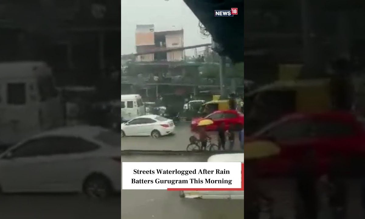 Streets Waterlogged After Rain Batters Gurugram | Rain In Gurgaon Today ...