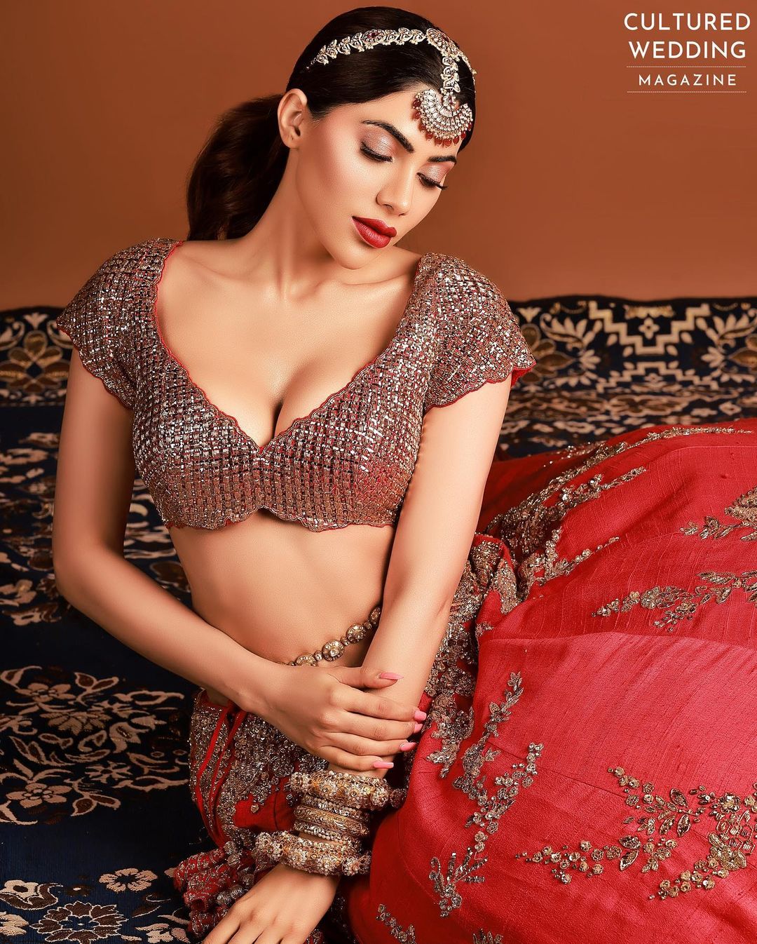 Sexy Nikki Tamboli Turns Up The Heat In A Very Plunging Blouse Hot