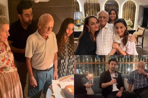 Alia Bhatt Hugs Her Grandfather, Ranbir Kapoor Enjoys a Drink With Him ...