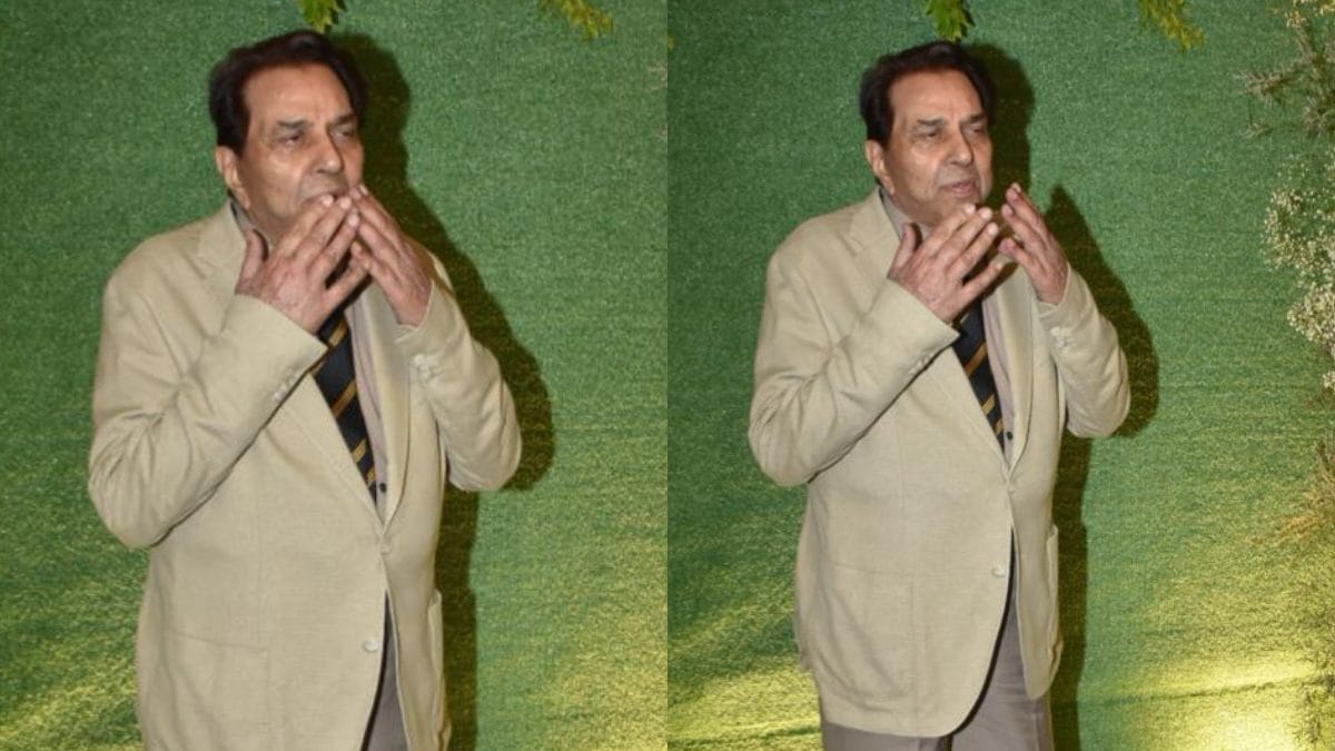 Dharmendra Suits Up For Karan Deol's Sangeet Ceremony, Blows Kisses At ...