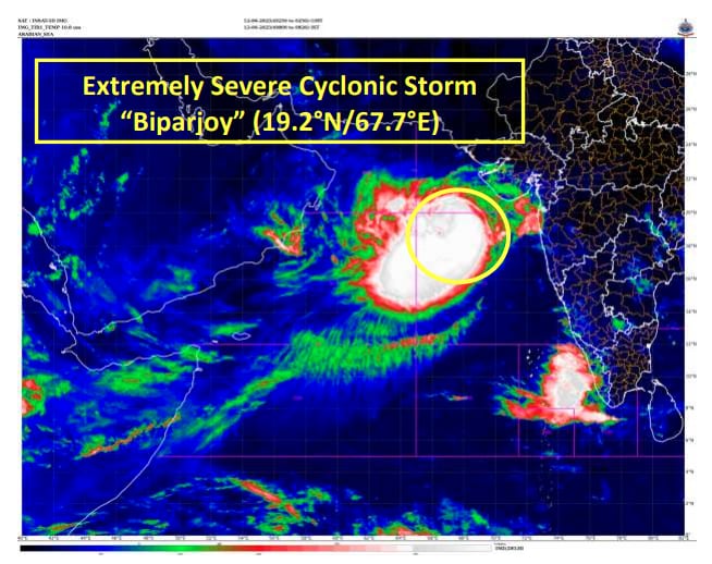 Cyclone Biparjoy Intensifies To Make Landfall in Gujarat; Alert for ...