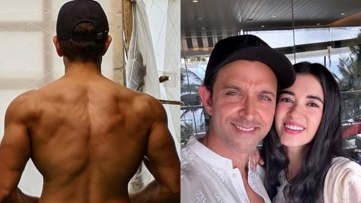 Hrithik Roshan Flaunts His Toned Back In A New Pic; GF Saba Azad Reacts ...