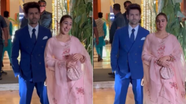 Kartik Aaryan, Sara Ali Khan Pose Together At Madhu Mantena's Wedding Bash? Video Goes Viral ...