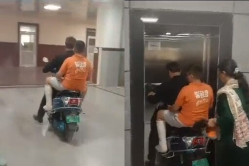 WATCH | Kota Lawyer Drives Scooter Inside Hospital With Injured Son, Takes Him to 3rd Floor on ...