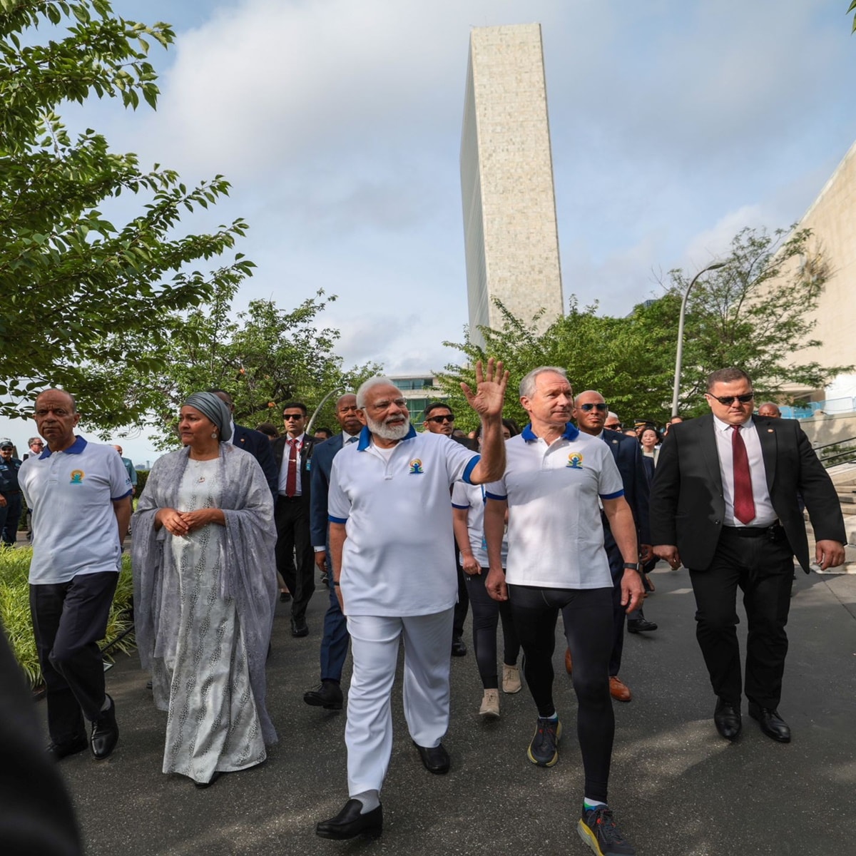 'Namaste': With Yellow Mats, White T-shirts, Hundreds Join PM Modi In ...