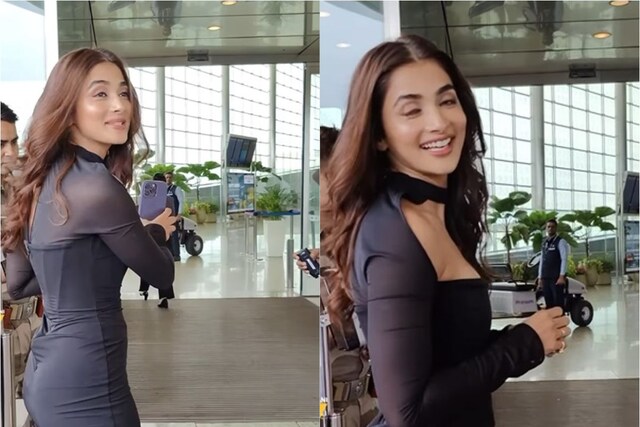 Pooja Hegde Looks Chic In Black Bodycon Dress As She Gets Papped At ...