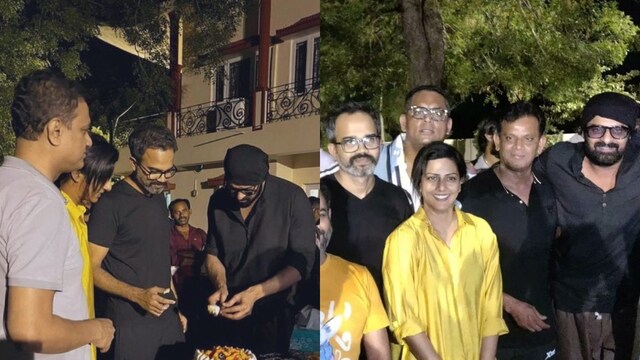 Prashanth Neel Cuts His Birthday Cake With Prabhas On The Sets Of ...