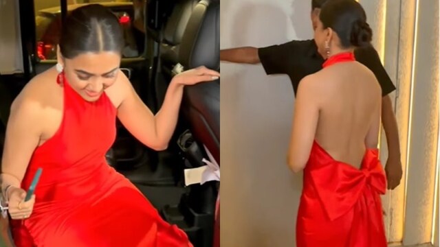 Hot! Tejasswi Prakash Goes Bold, Wears a Sexy Backless Red Dress at Her Birthday Bash; See ...