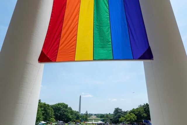 Biden Administration Accused of US Flag Code Violation Over Pride Month Display - News18