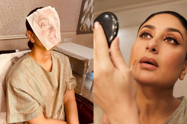 Kareena Kapoor Khan Chills In A $25.3K AUD Co-Ord Set In Her Makeup Van With A Facesheet On - News18