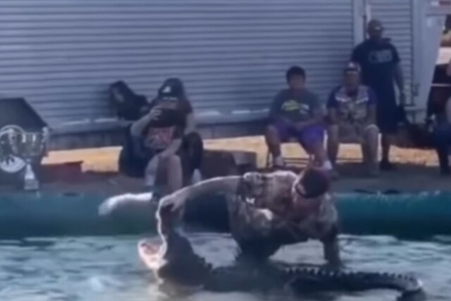 This Man Put His Foot Near Alligator's Mouth; Watch What Happened Next ...