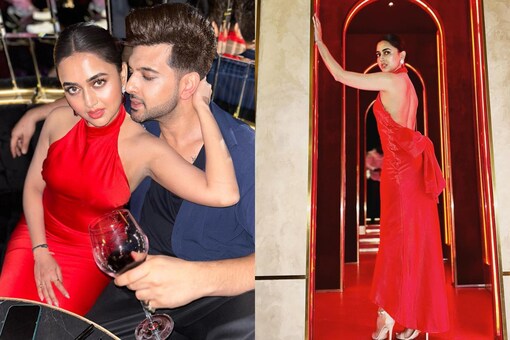 Tejasswi Prakash Wore A Stunning Red Backless Dress Worth Rs 195k For Her Birthday More