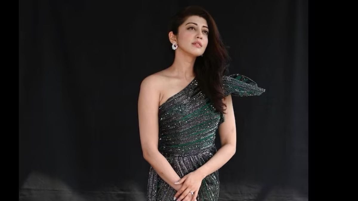 Pranitha Subhash Radiates Beauty In A Dark Green One-Shoulder Gown ...