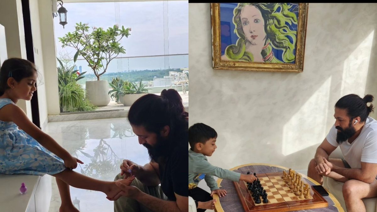 Father's Day: Yash Paints Daughter Ayra's Nails; Plays Chess With His ...