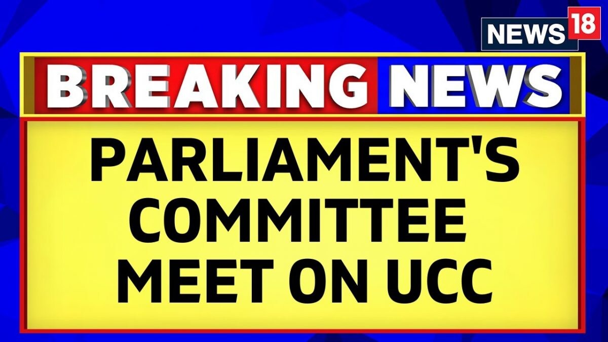 UCC News | Parliament's Standing Committee Meeting On Uniform Civil ...