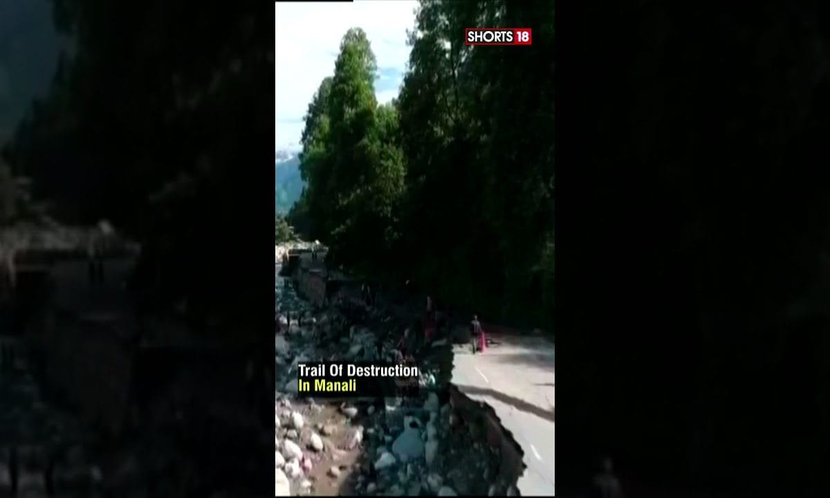 Himachal Pradesh Rain: Drone Captures Mass Devastation In Flood-Hit Manali | #shorts #viral - News18
