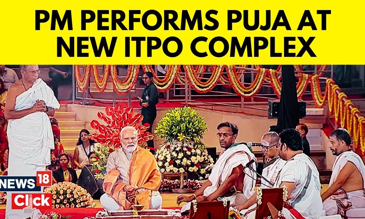 PM Modi Performs Inaugural Pooja At Revamped ITPO Complex at Delhi's ...