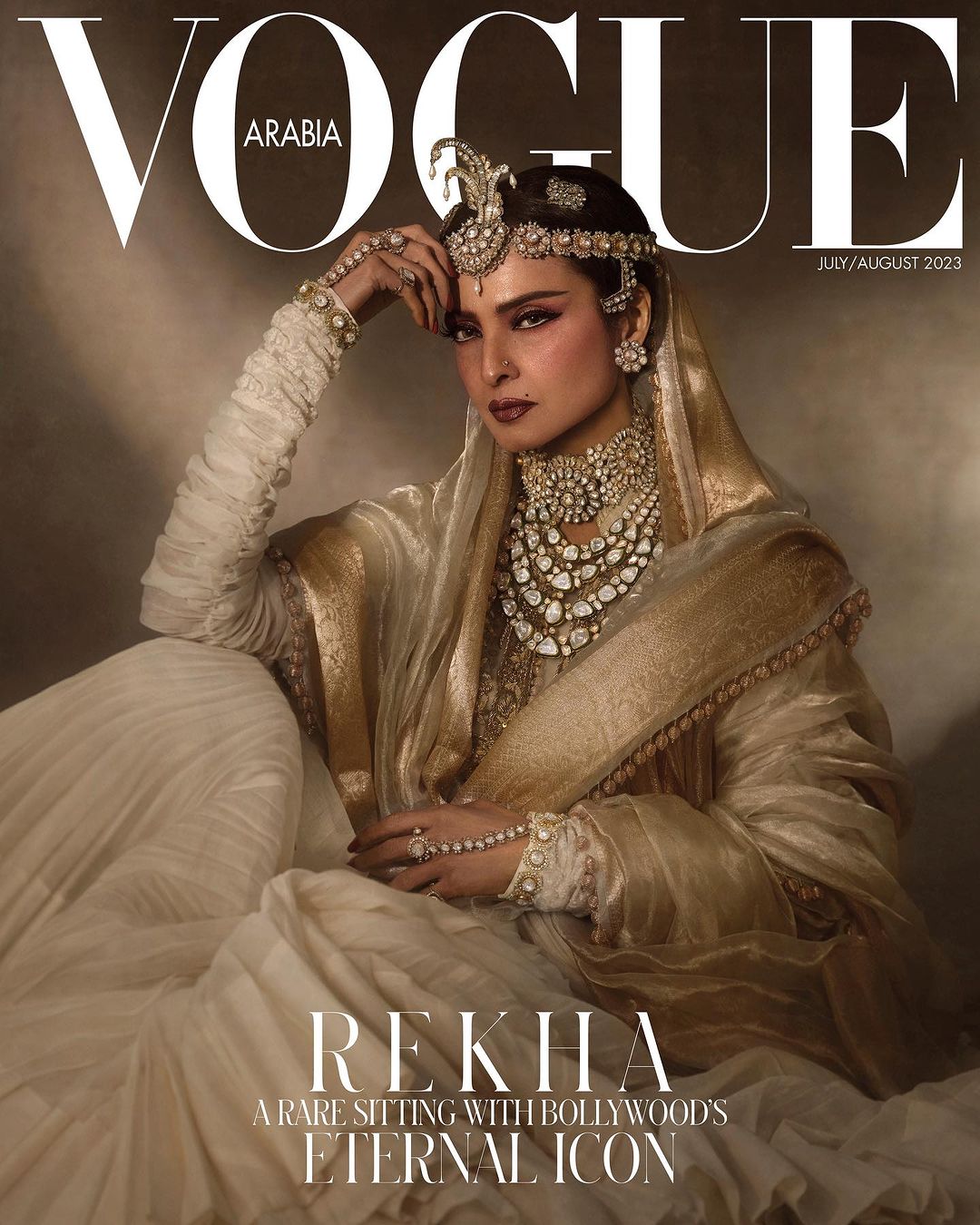 Rekha's Cover Shoot For Fashion Magazine Cover: She Rules The Golden ...