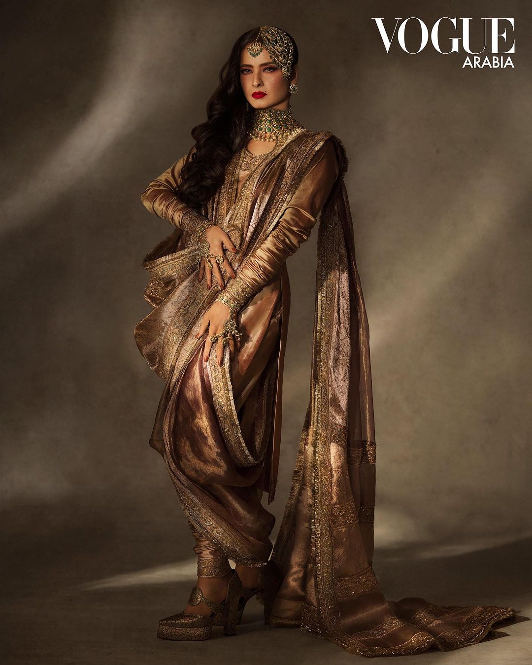 Rekha's Cover Shoot For Fashion Magazine Cover: She Rules The Golden ...