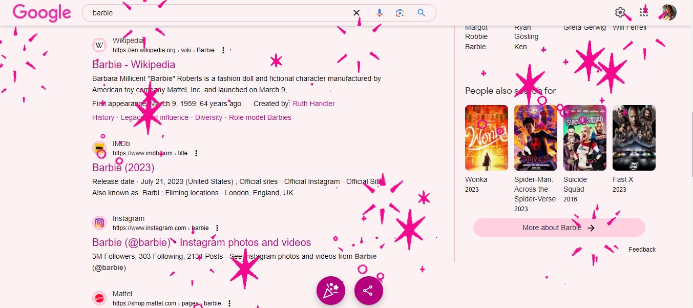 Barbie: Google Colours Itself Pink Ahead of Margot Robbie Film's Clash ...
