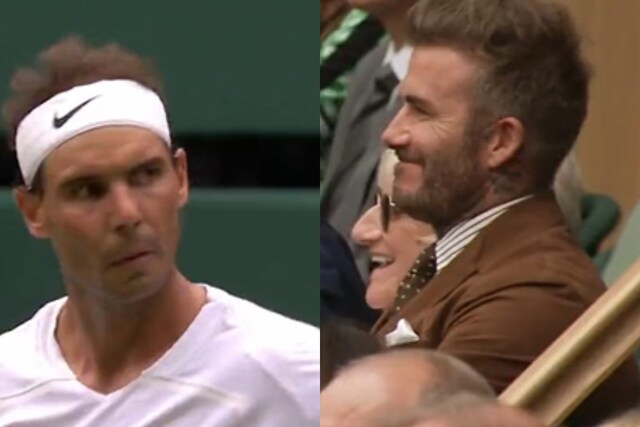 Throwback Wimbledon Moment: David Beckham Can't Stop Smiling as Rafael ...