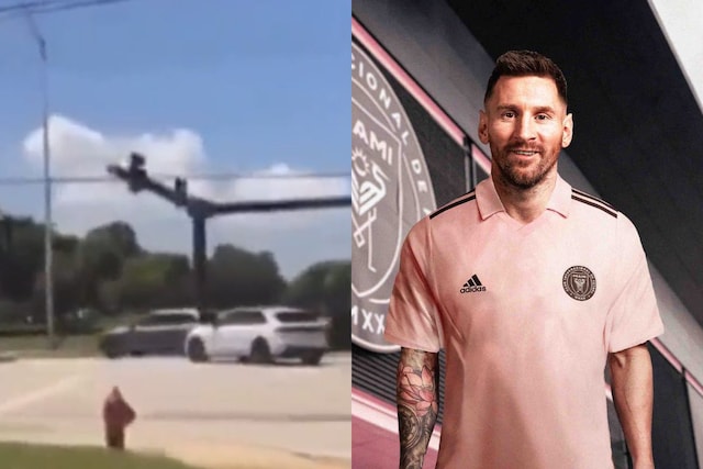 Lionel Messi's Car Jumps Red Light, Narrowly Avoids Accident Ahead of ...