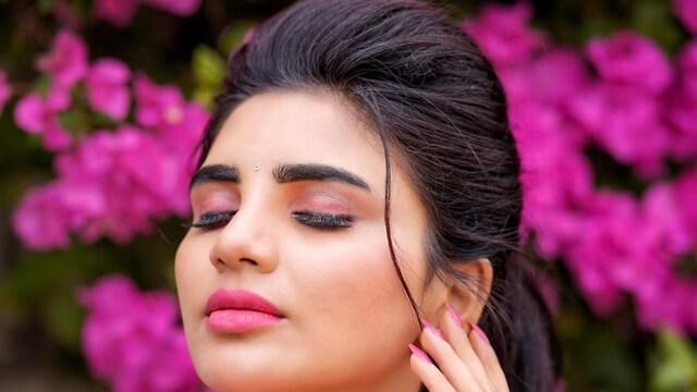 Telugu Actress Varsha Drops Sensational Pics In Pink Off-shoulder Top ...
