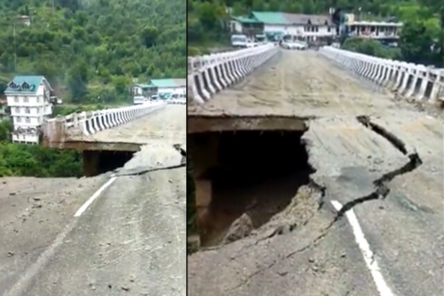 Viral Video Of Road Collapsing In Shimla Amid Heavy Rain Is Scary - News18