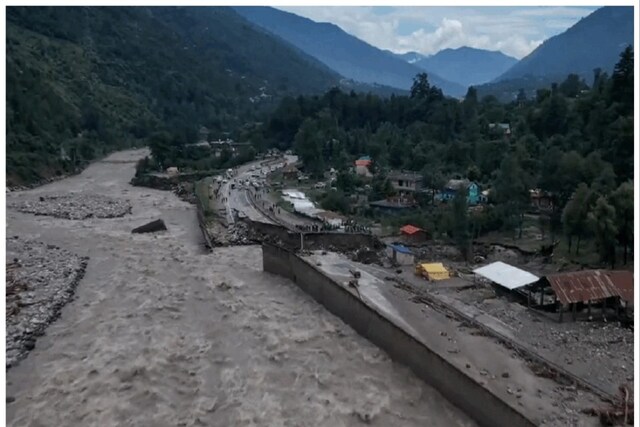 Manali Rain: Highway Swept Away, Buildings Down, Drone Footage Shows Devastation | WATCH - News18