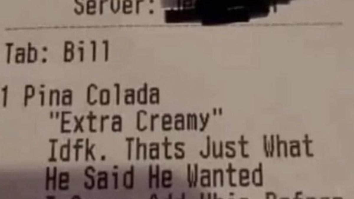 Bartender's Hilarious Reaction To Customer's 'Extra Creamy' Pina Colada ...