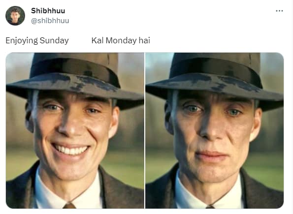 Oppenheimer's 'Happy and Sad' Face is Now a Meme Trend That Has ...