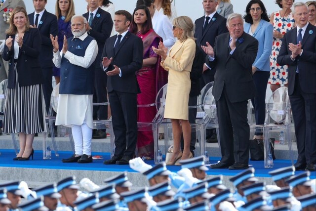 PM Modi, French Prez Macron Attend Bastille Day Parade; Paris Lauds ...