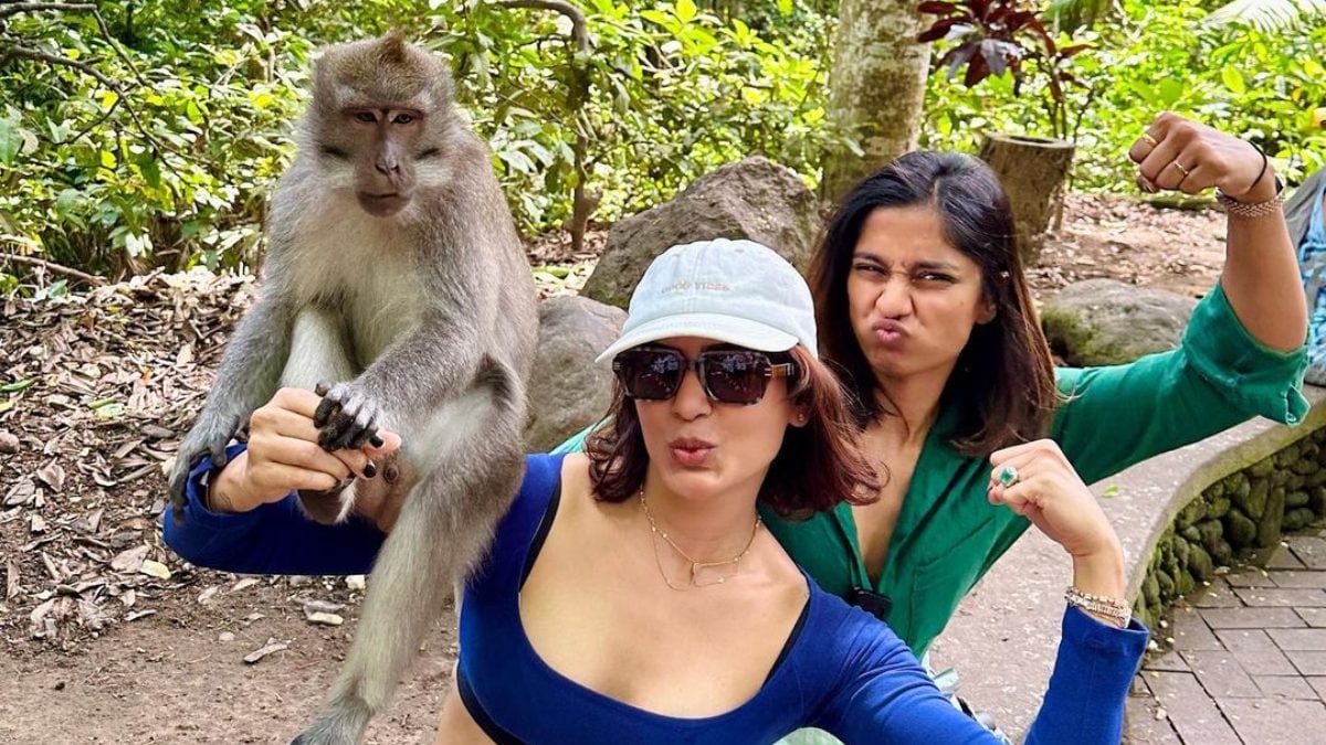 Samantha Ruth Prabhu Gets Goofy, Poses With a Monkey During Bali ...