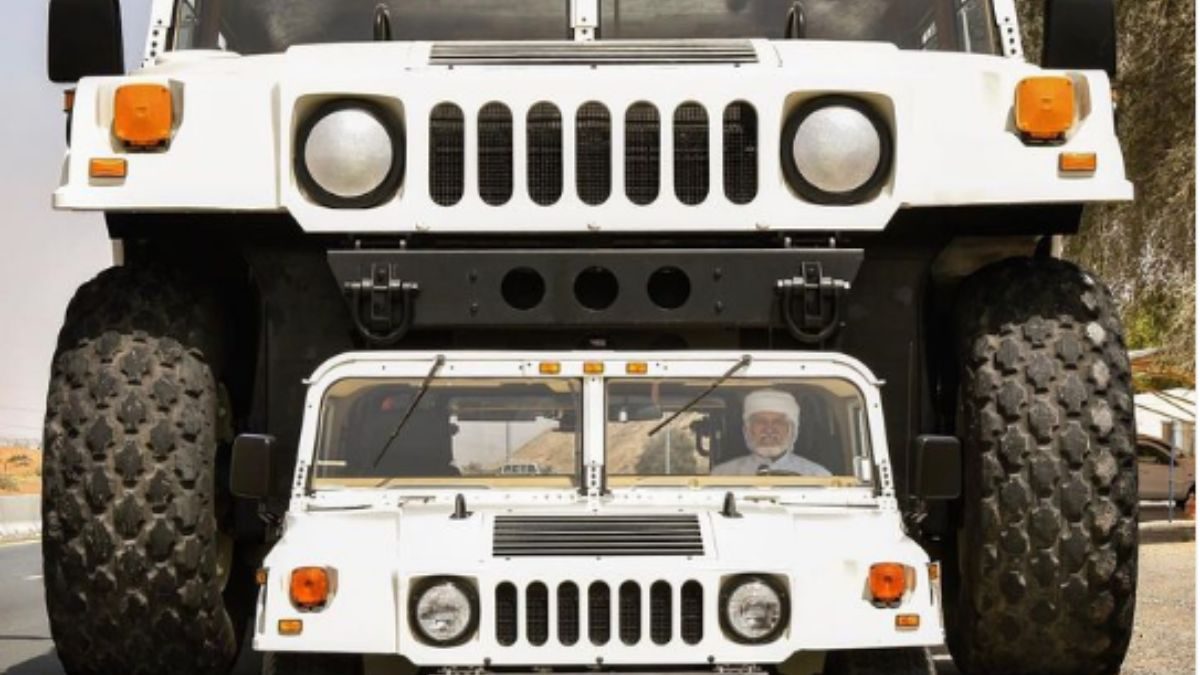 Dubai Sheikh's Huge Hummer Towers Over Regular Cars on Road, Old Video ...