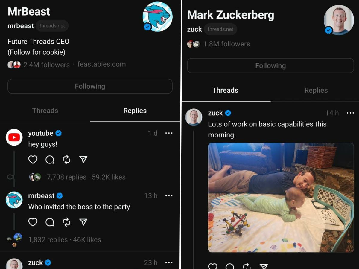 MrBeast Becomes First 'Threads' User To Hit 1 Million Followers, Beats CEO Mark Zuckerberg ...