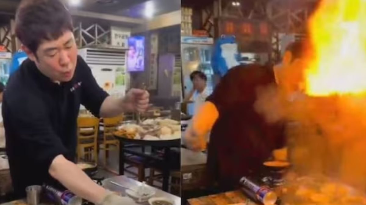 Watch: Waiter Sets His Hand On Fire, Spreads It On Food | Viral News ...