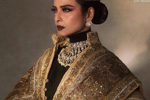 Rekha Looks Regal, Dons A Crown As She Poses For An International ...