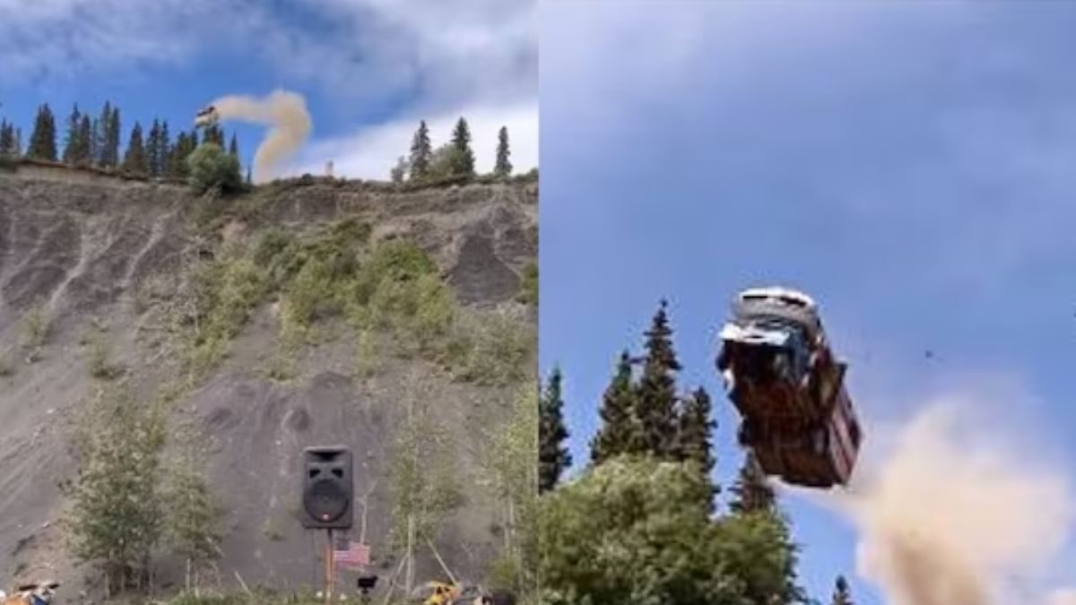 Watch: US' Crazy Car Launch Where Vehicles Are Driven Off The Cliff ...