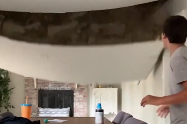 Family In Shock As Dining Room's Roof Collapses Like A Pack Of Cards ...