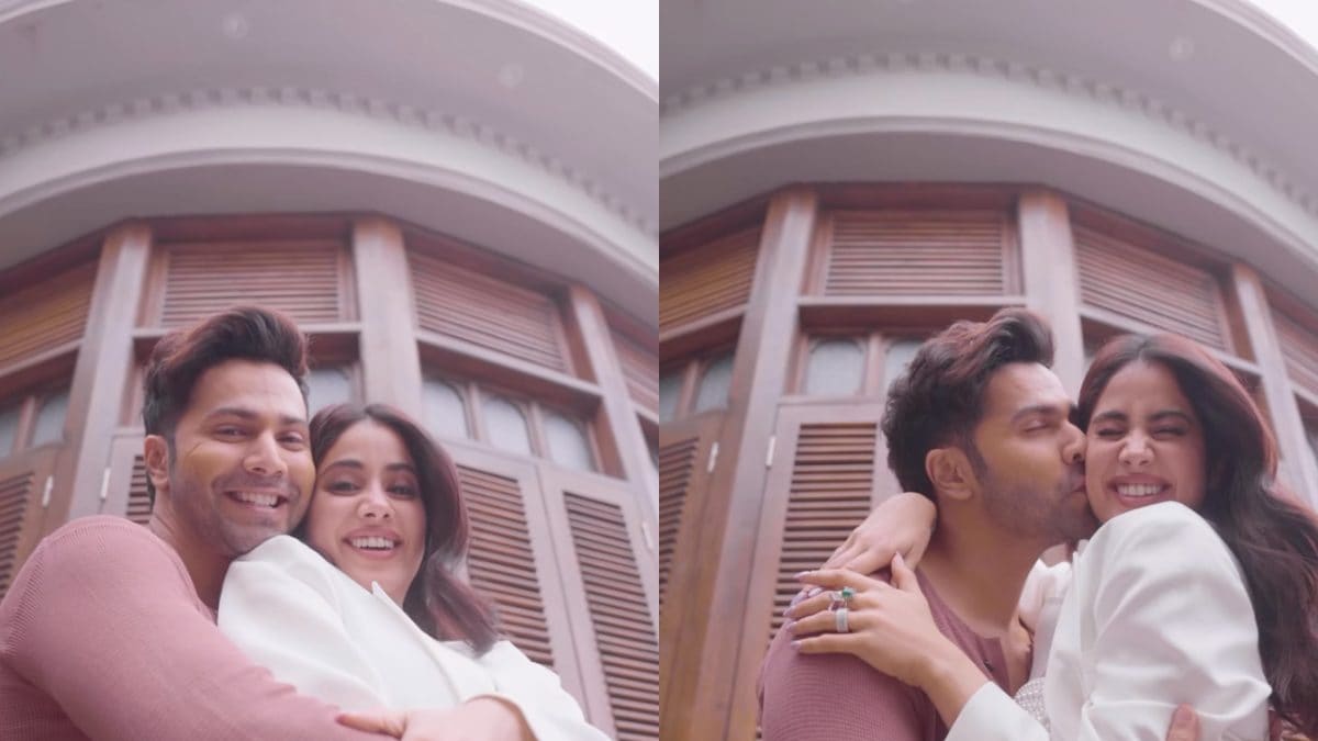 Varun Dhawan Kisses Janhvi Kapoor As Two Romance On Bawaal Song 'Dil Se ...