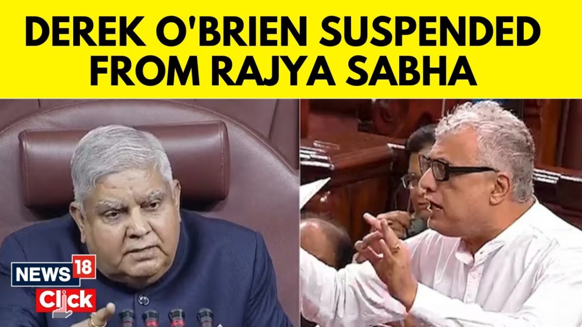 Trinamool Mp Derek O Brien Suspended From Rajya Sabha For Unruly
