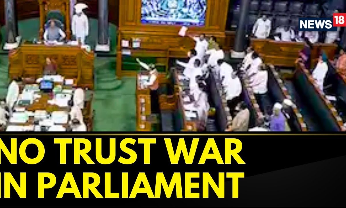 No Confidence Motion In Parliament | Lok Sabha Proceedings Begin Amid Shouting And Sloganeering ...