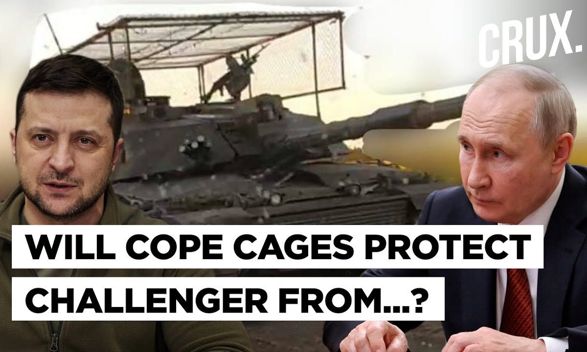 Challenger Tanks on Battlefield with Cope Cages, Russia Says Elite ... Challenger Tanks on Battlefield with Cope Cages, Russia Says Elite ...