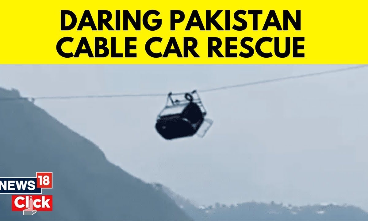 Pakistan News | Cable Car Dangles Over Ravine In Pakistan | 8 People ...