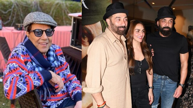 Dharmendra Reacts to Hema Malini's Daughter Esha Deol Posing With Sunny Deol, Bobby Deol - News18