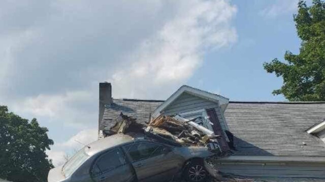 'How In The World': Car Crashes Into The Second Floor Of A House - News18