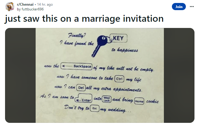 'Don't ESC My Wedding': Computer-Themed Invitation Card Has Desis ...