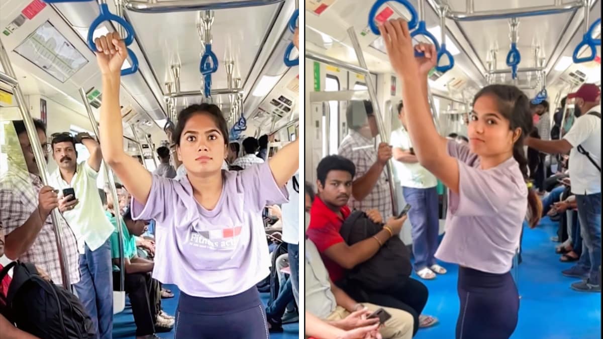 'Not Cool': Woman's Gymnastics Display Inside Delhi Metro Coach Sparks Anger | Viral News - News18