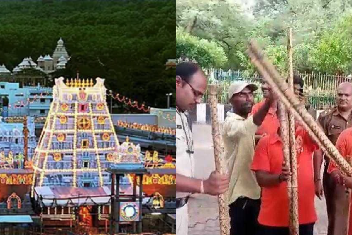 Tirumala Temple Trust's Decision to Give Sticks to Pilgrims to Ward Off ...