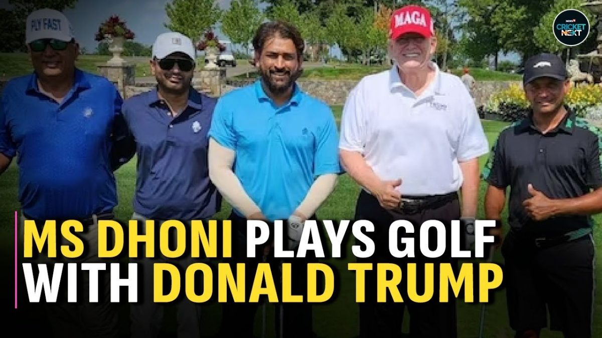 MS Dhoni Plays Golf With Former US President Donald Trump | Team India ...